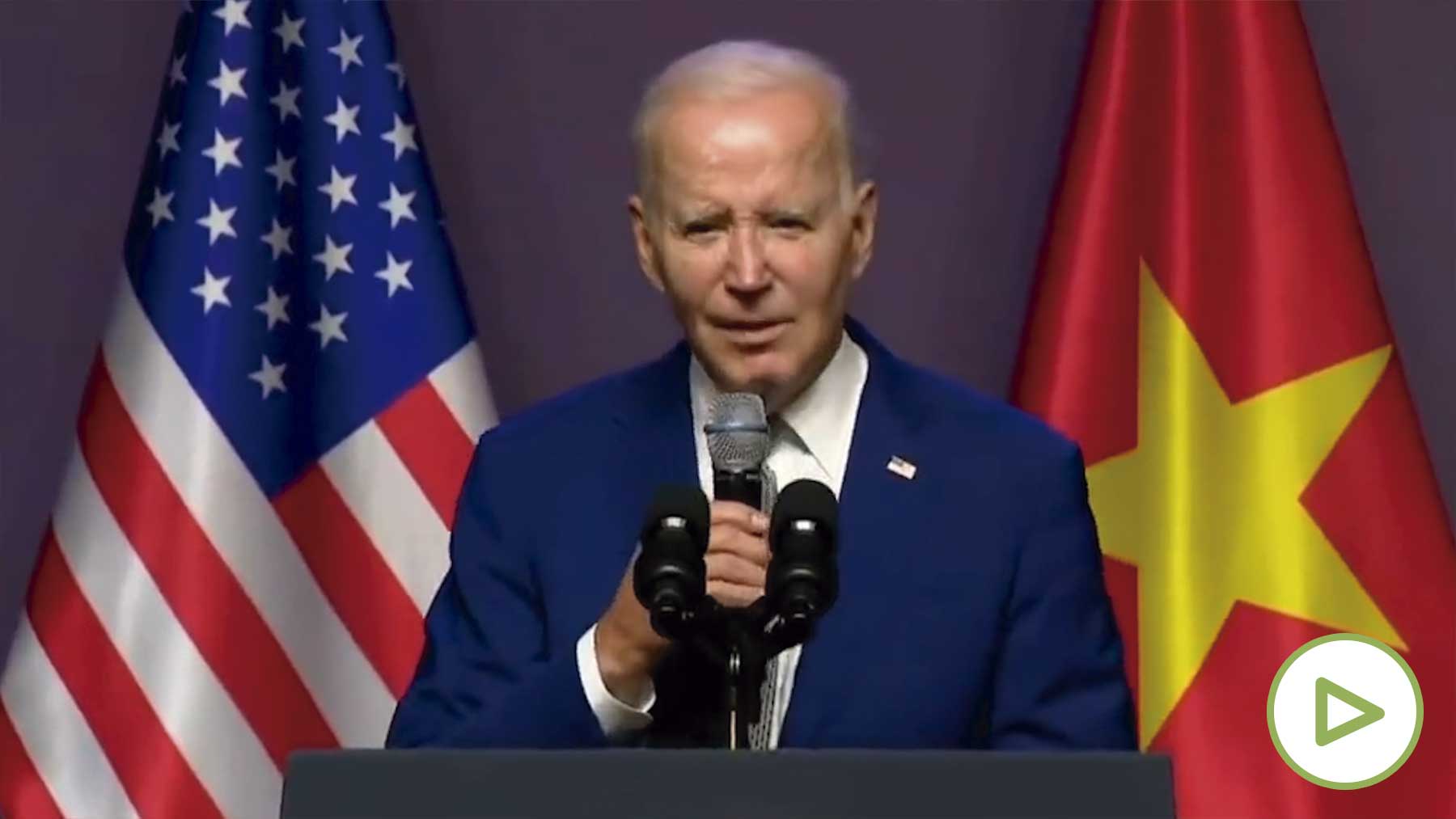 Cortan la transmisión de un mensaje de Biden en Vietnam por balbucear ...