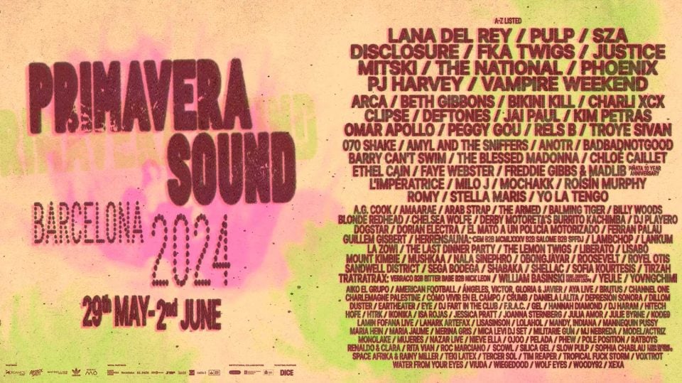 Primavera Sound 2024 lanza su enorme cartel con 150 nombres y Lana del ...