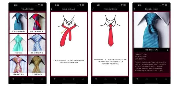 Las apps que necesitas para hacerte bien el nudo de la corbata