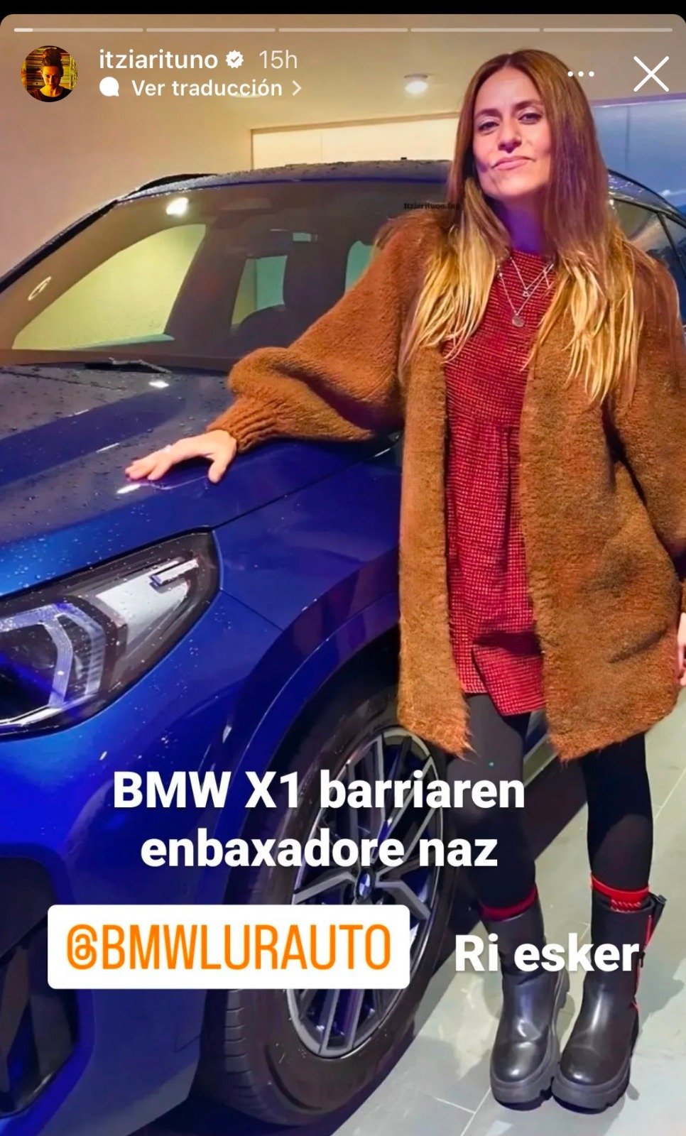 BMW Lurauto cesa su colaboración con Itziar Ituño tras su participación en una manifestación ...