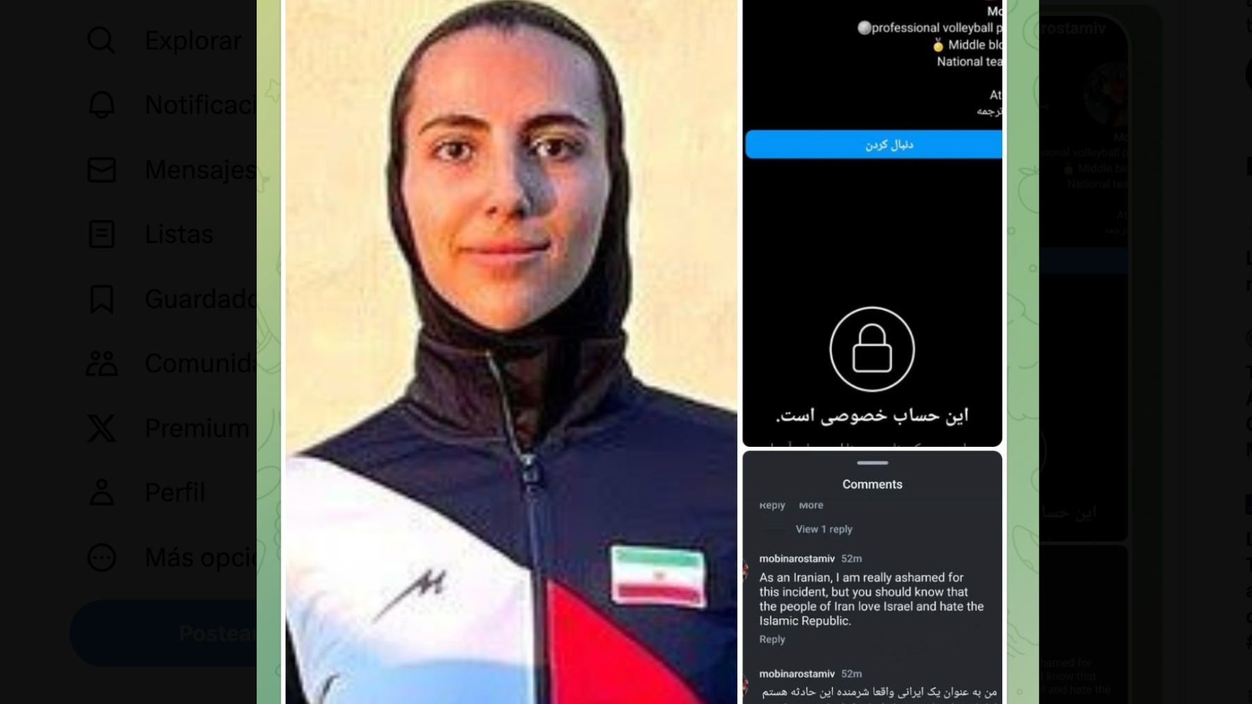 El misterio de Movina Rostami: la estrella del voleibol desaparece tras ...
