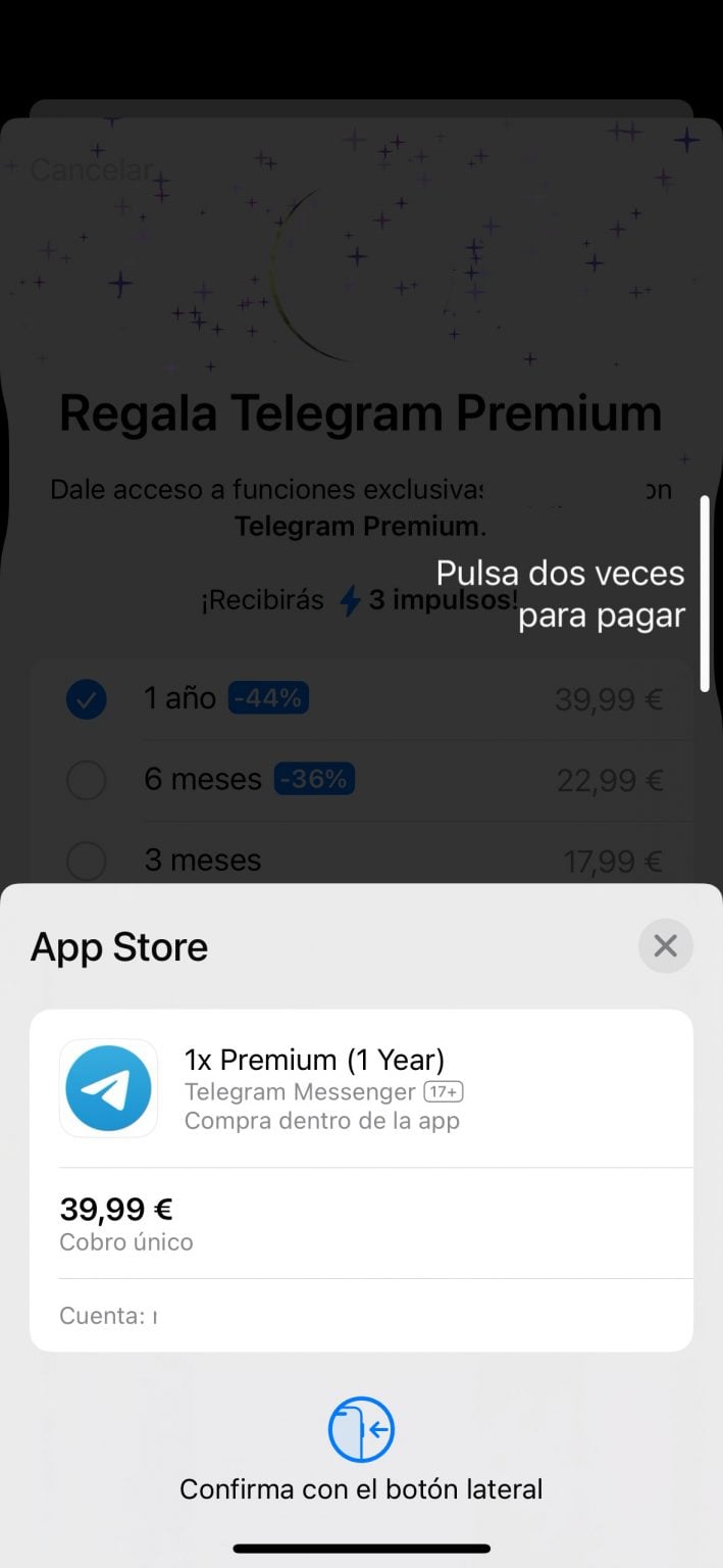 Así puedes regalar Telegram Premium a otro usuario