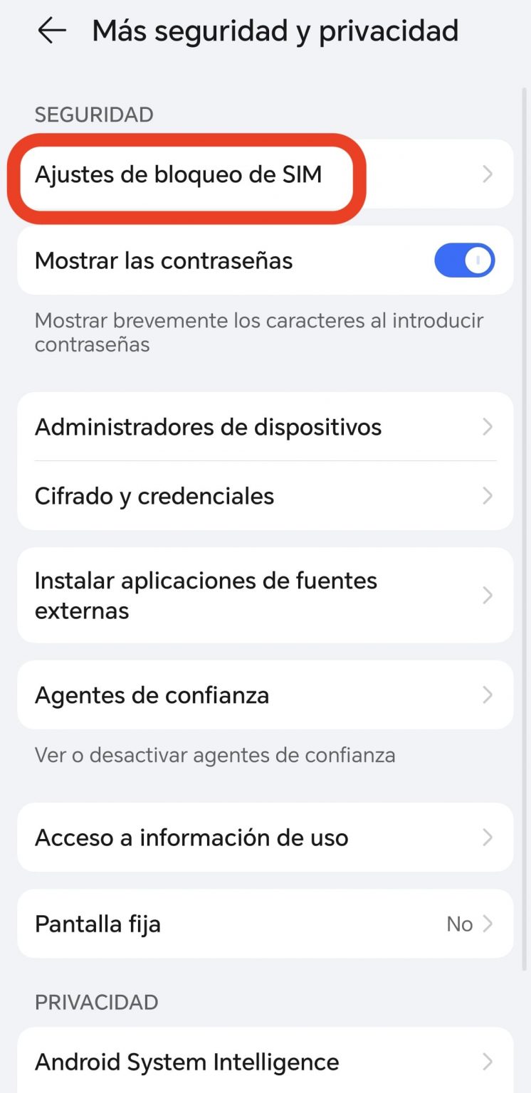 Cómo quitar el PIN de la SIM en un móvil Android