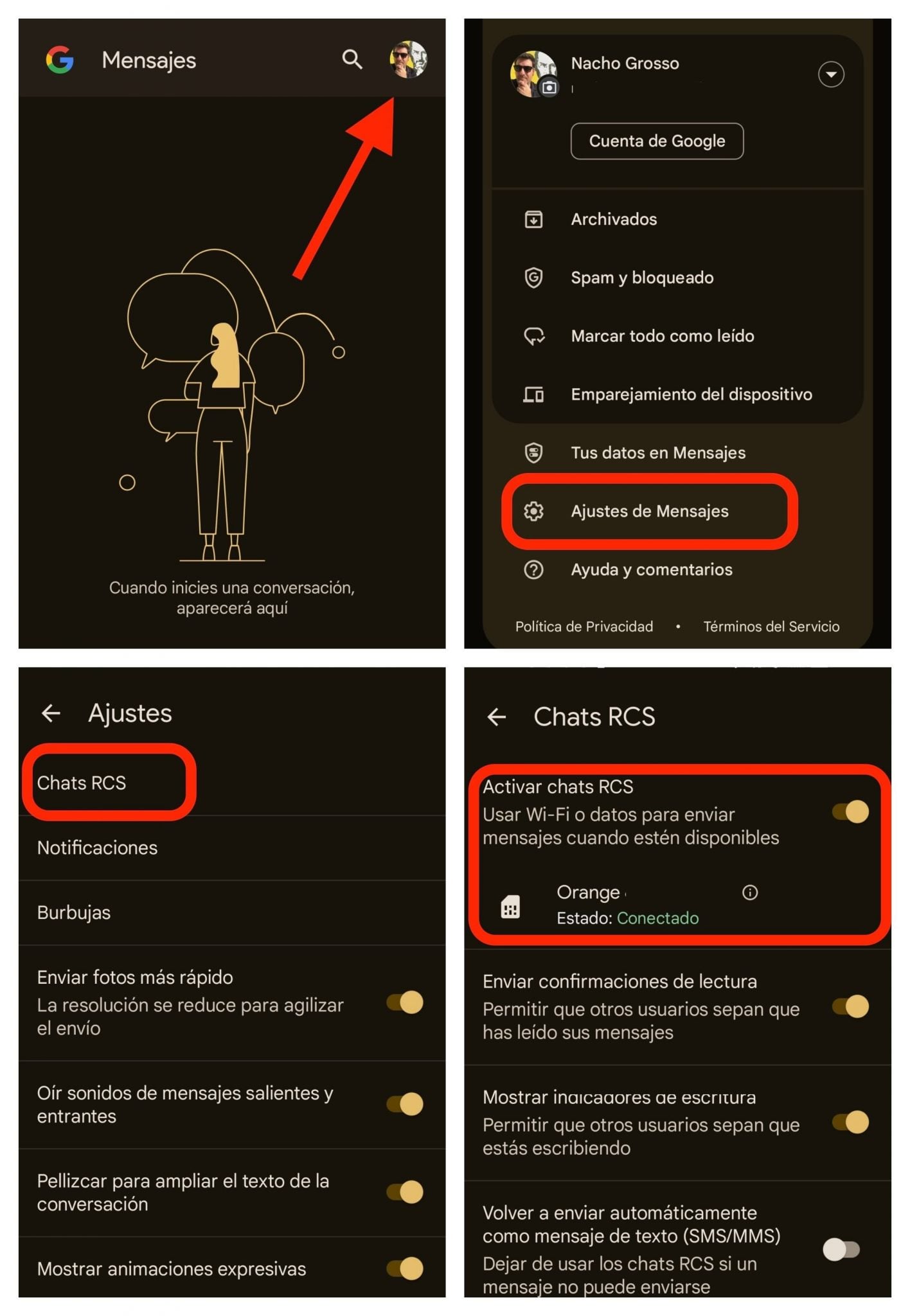 Mensajes RCS: qué son, ventajas y cómo activarlos