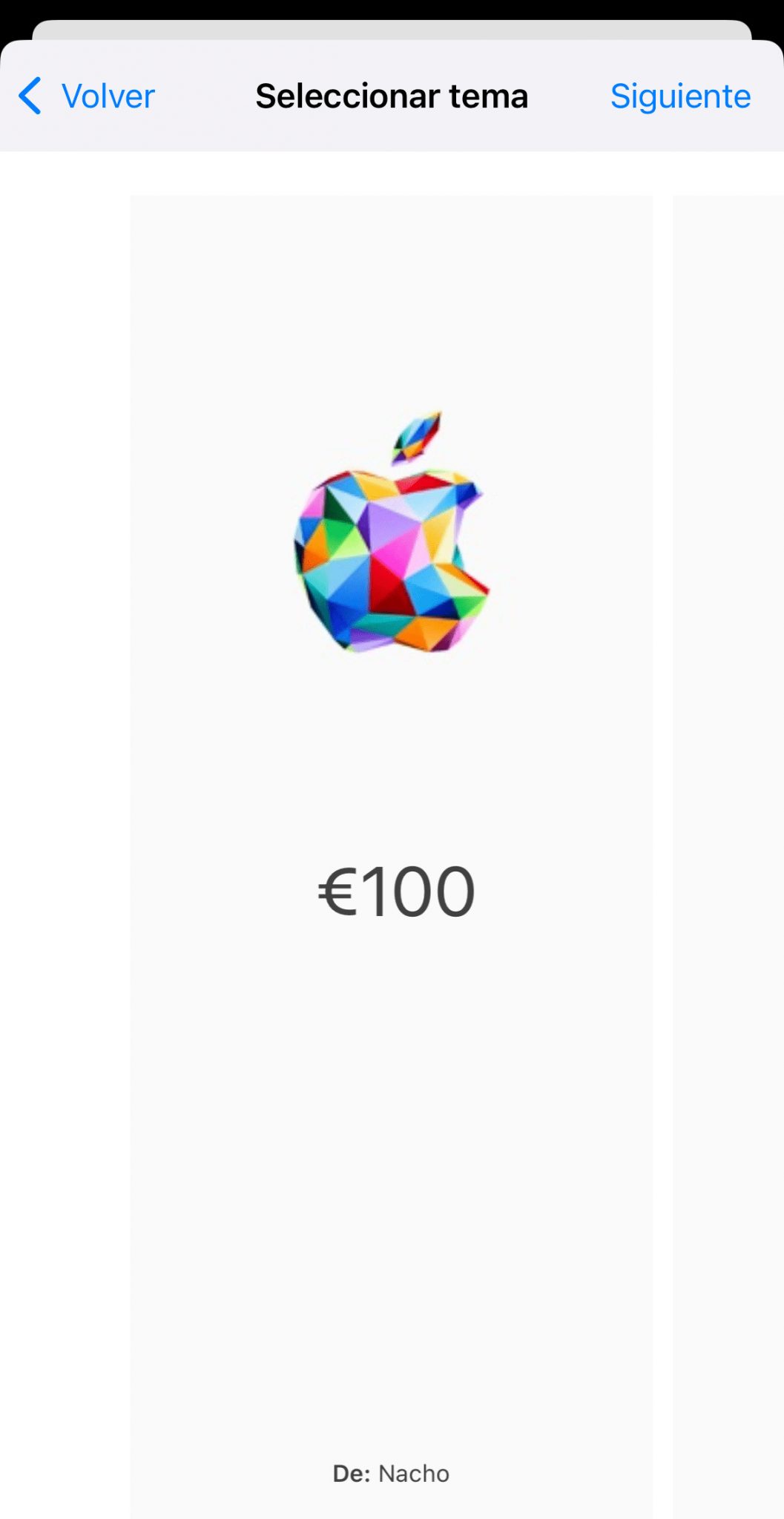 Cómo enviar una tarjeta regalo de la Apple Store desde tu iPhone