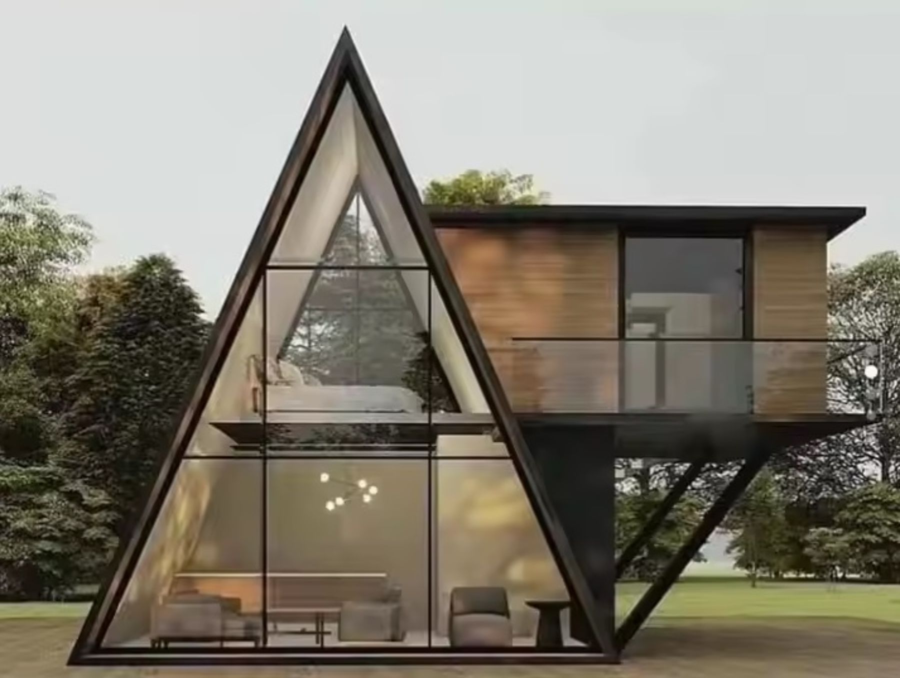 Parece de película pero esta casa prefabricada es real y cuesta 1.200 euros