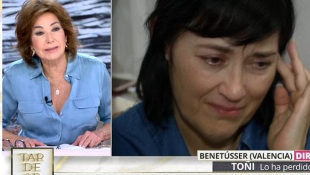 Ana Rosa a una víctima de la DANA que ha perdido a su marido y a su ...