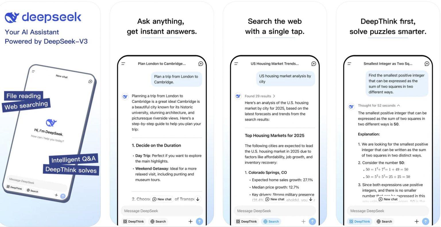 Cómo descargar la app de IA DeepSeek en tu móvil