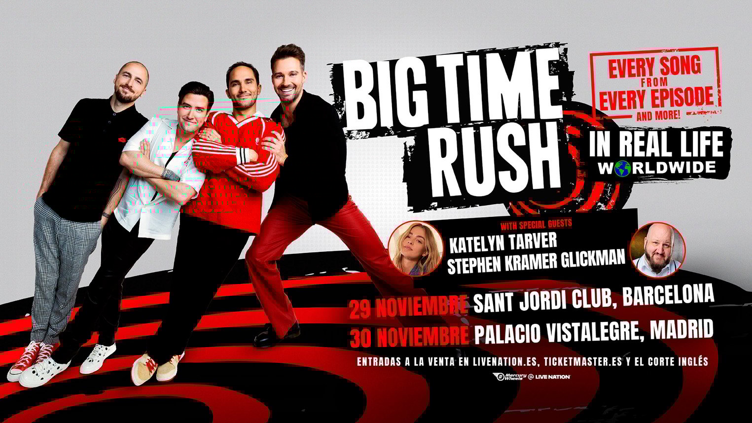 Big Time Rush anuncia conciertos en España: fechas, ciudades y entradas