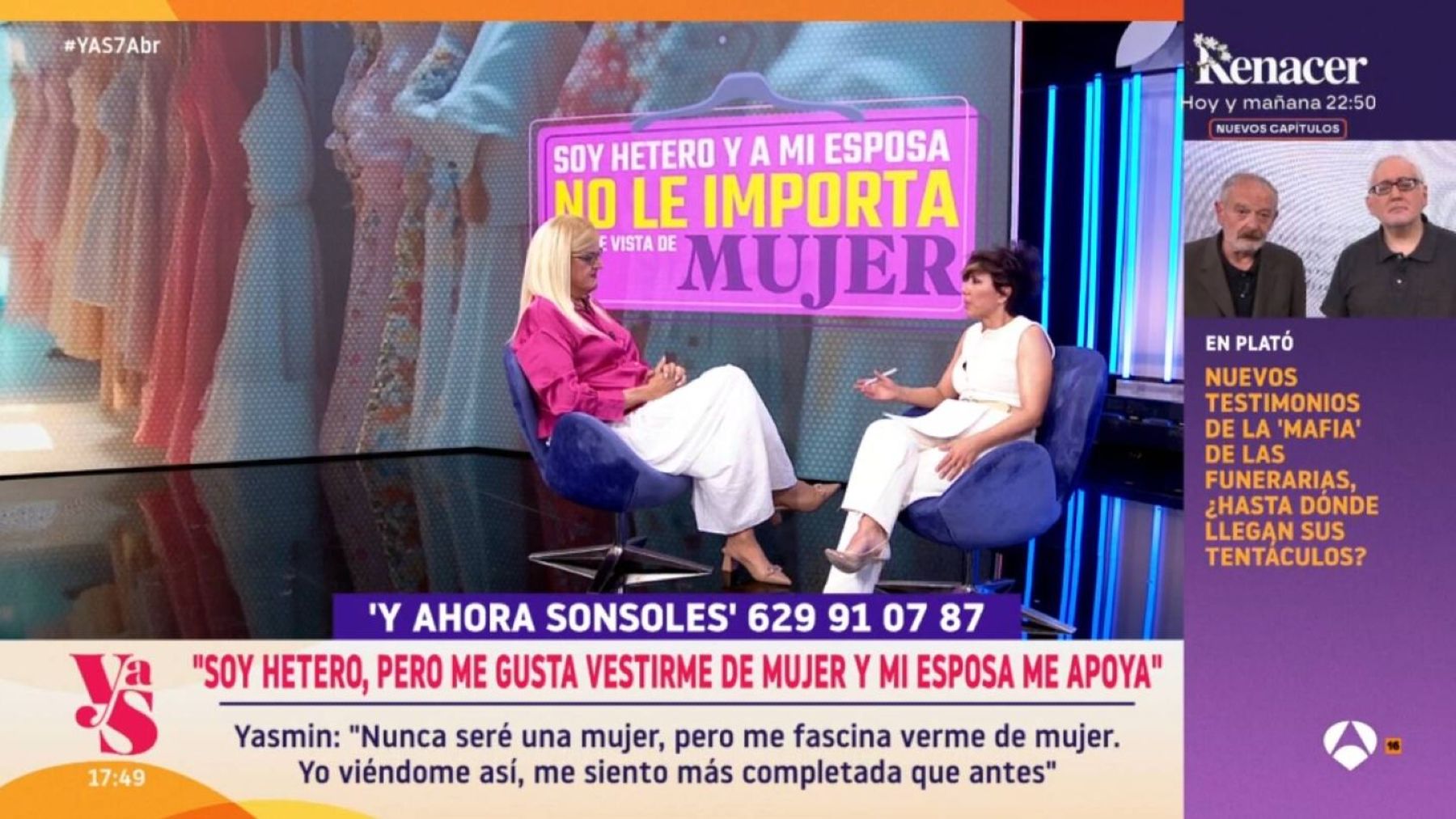Un invitado impacta a Sonsoles Ónega: "Soy hetero pero me gusta vertir ...