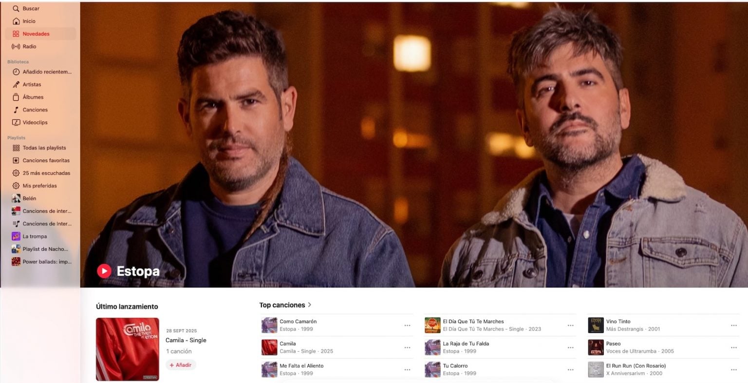 Estopa relanza toda su discografía en Apple Music con el nuevo audio ...