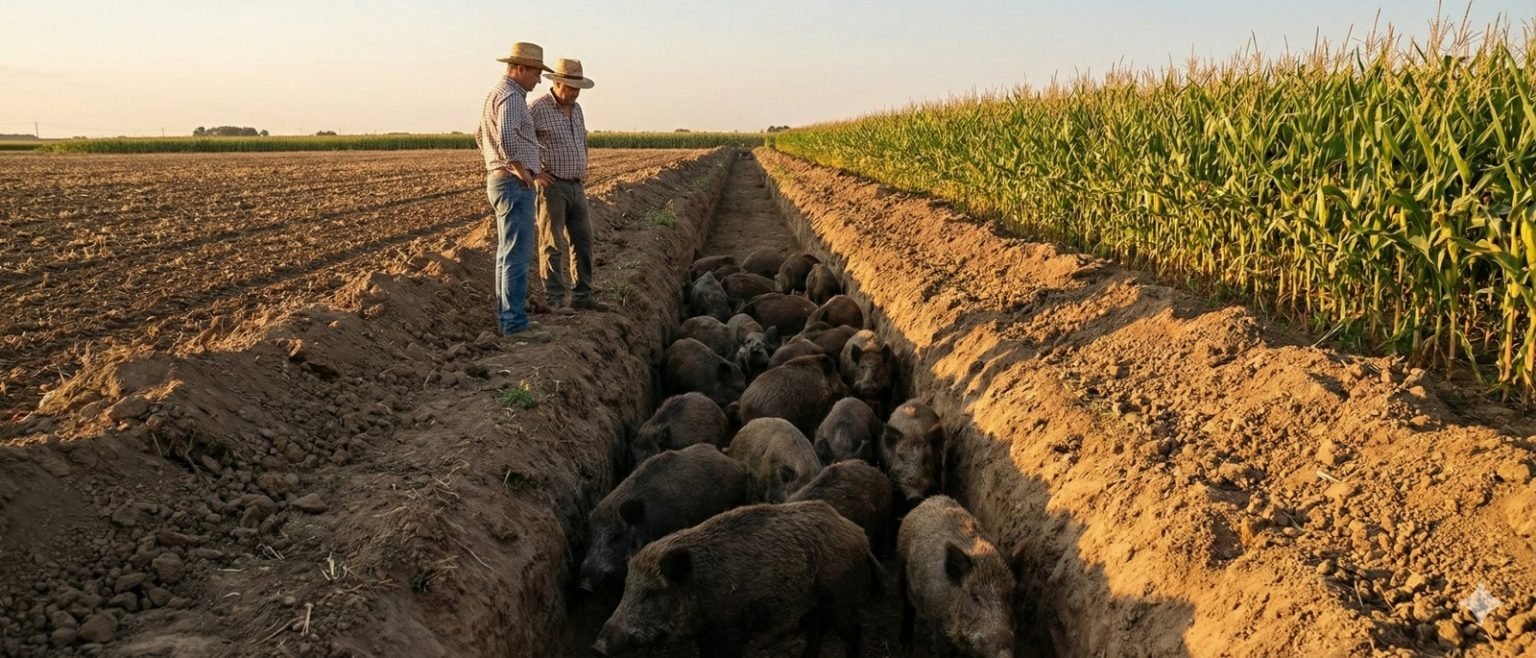 Método brasileño para diezmar jabalíes en España y proteger los cultivos