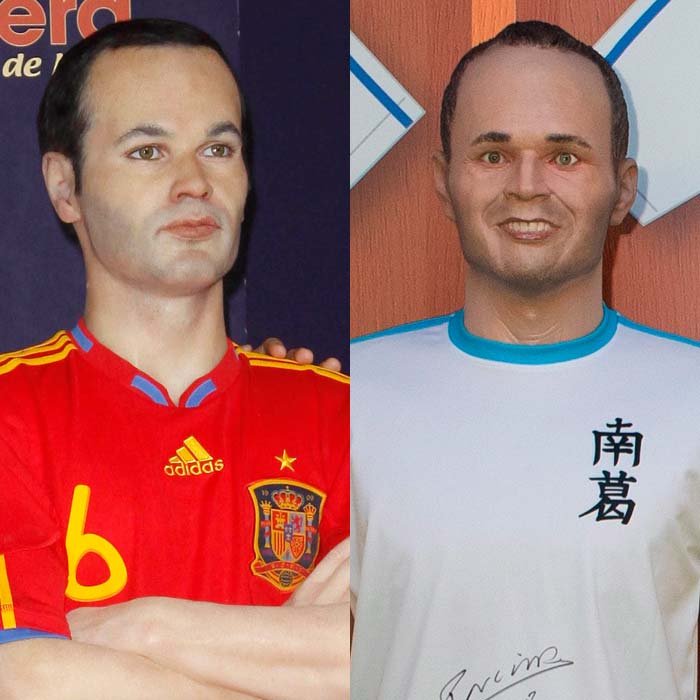 Andrés Iniesta descubre su peor figura de cera y no es la de Madrid