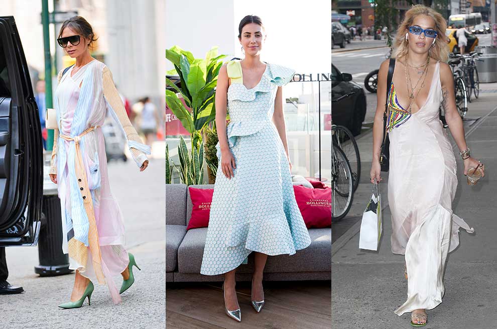 Del batín multicolor de Victoria Beckham al escote de vértigo de Rita Ora