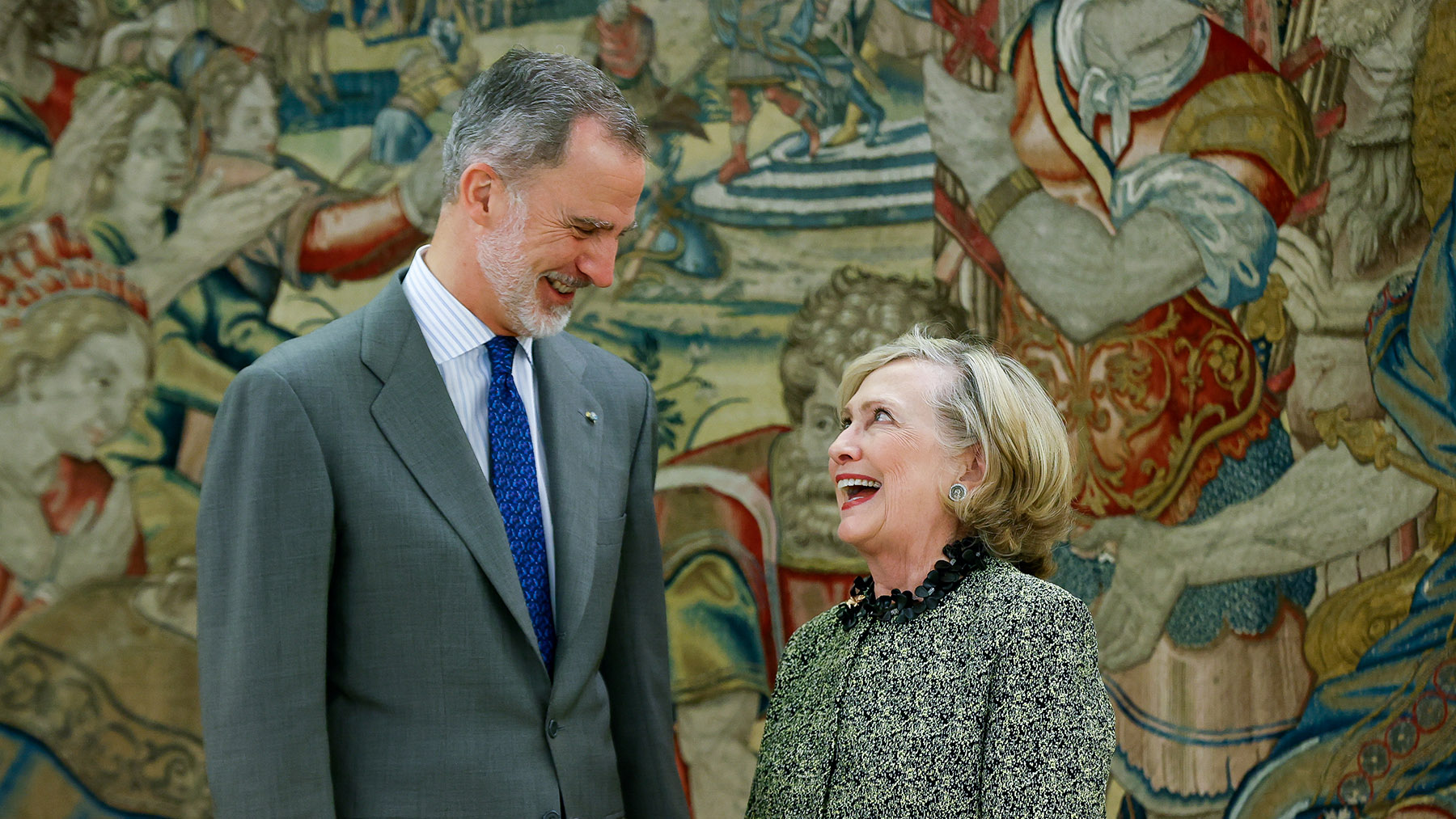 La buena sintonía entre el Rey Felipe y Hillary Clinton