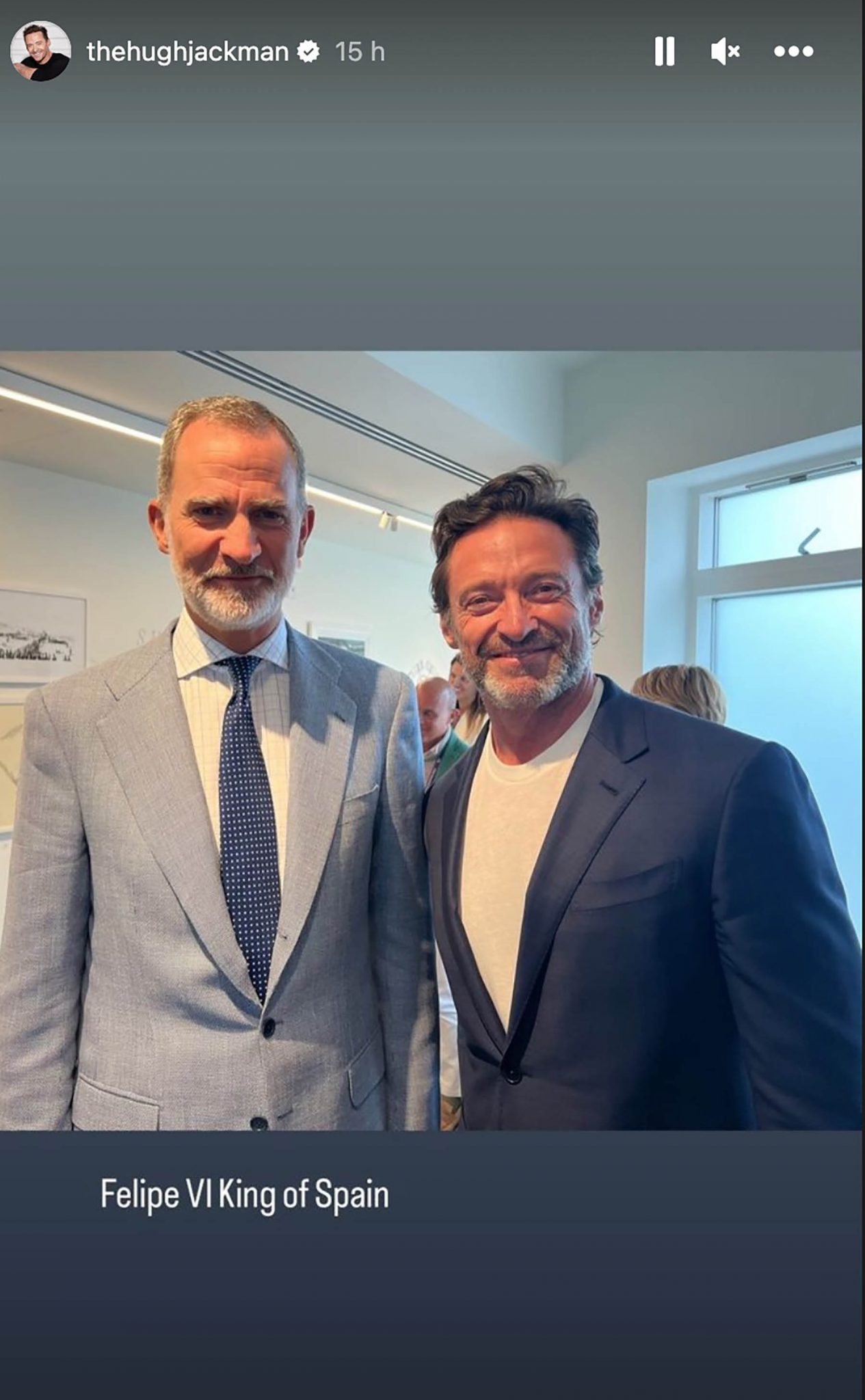 El Rey Felipe protagoniza un momento fan con 'Lobezno' en Wimbledon