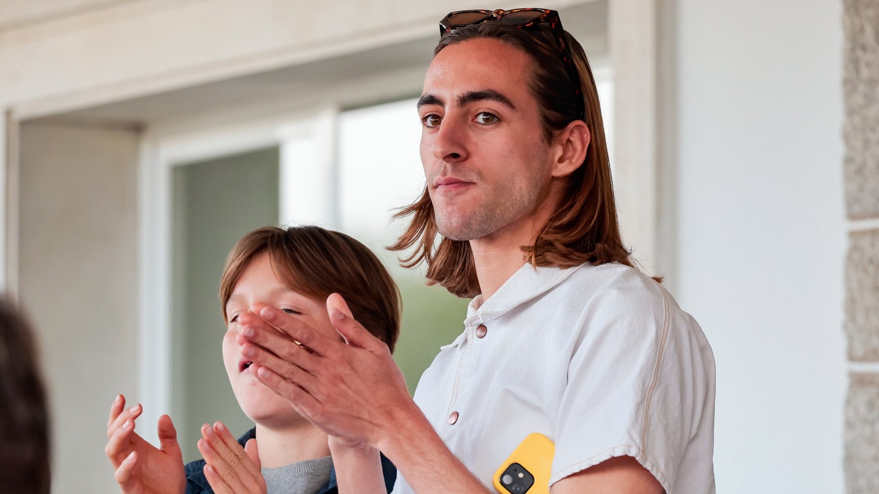 Pablo de Borman, en el palco de Honor con la Infanta Elena
