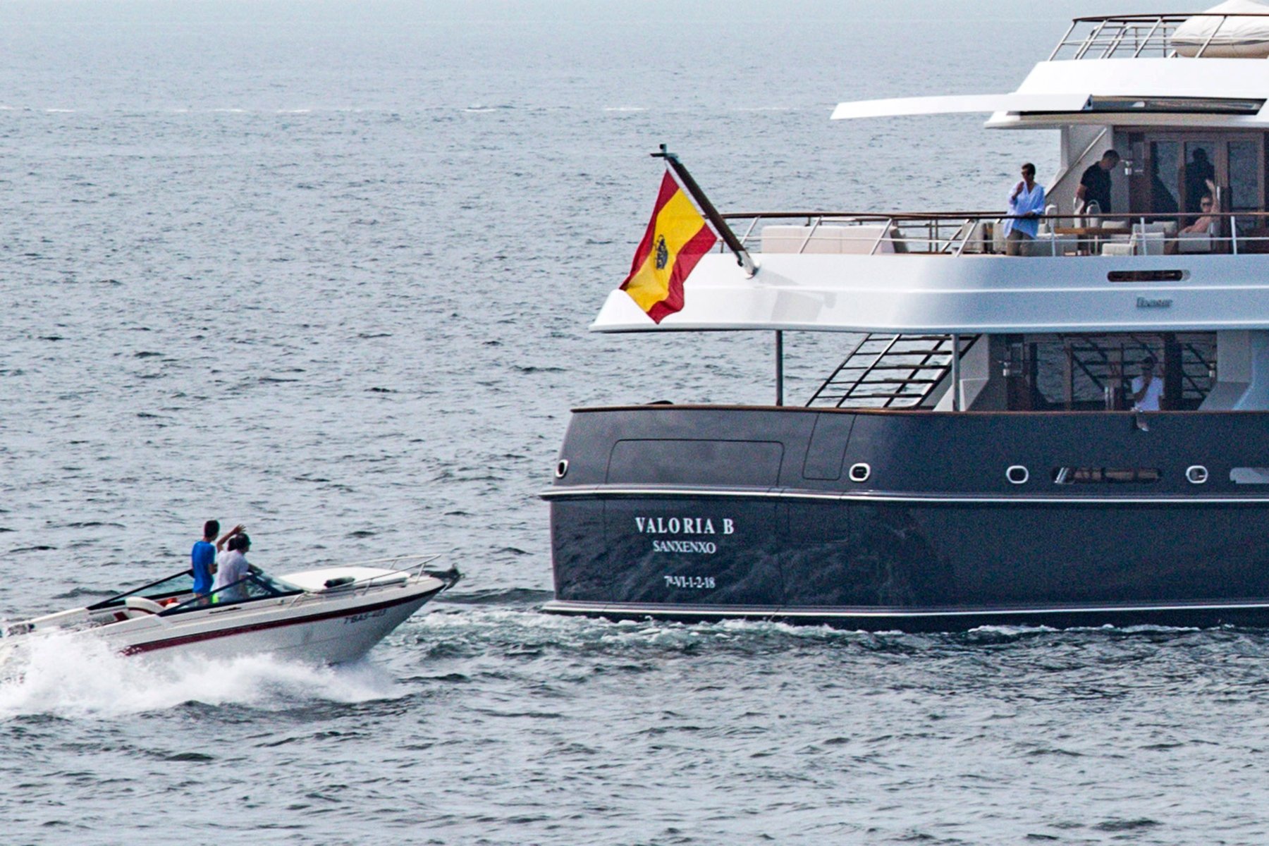 Marta Ortega, fin de semana a bordo en el puerto de Ribadeo