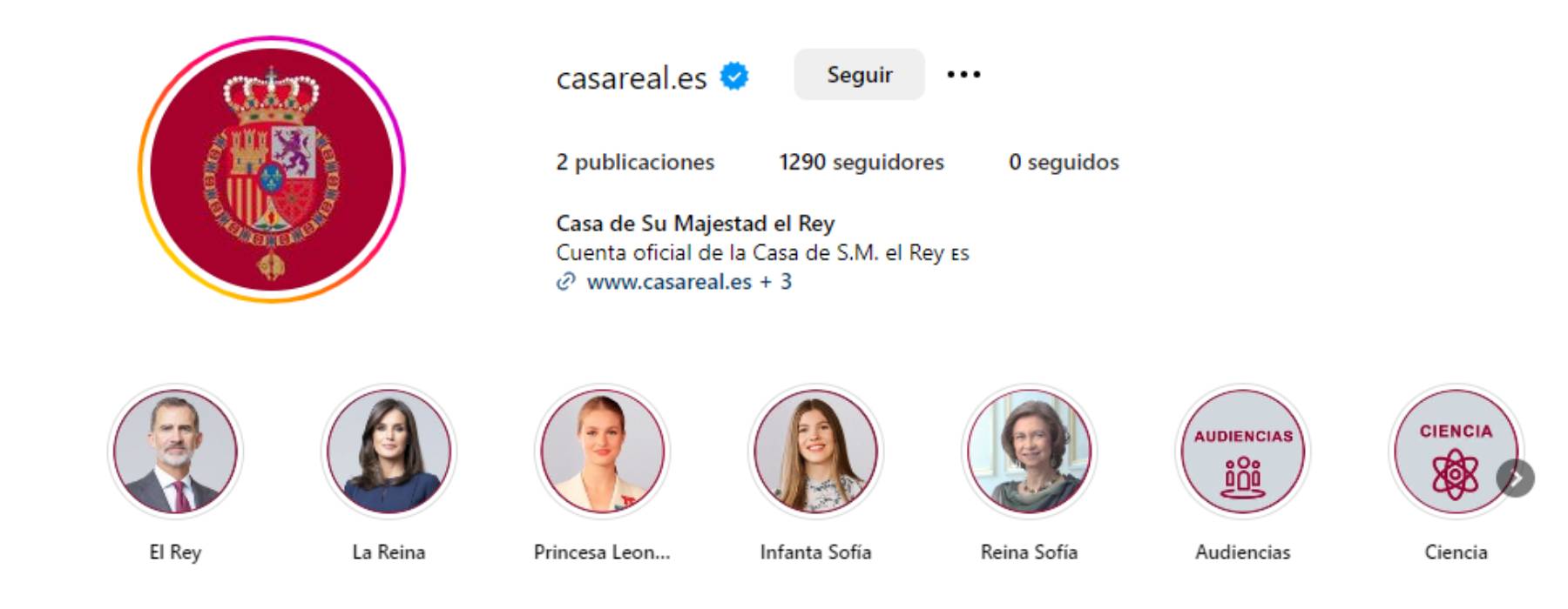 La Casa Real española estrena Instagram con motivo del X aniversario del Rey Felipe VI