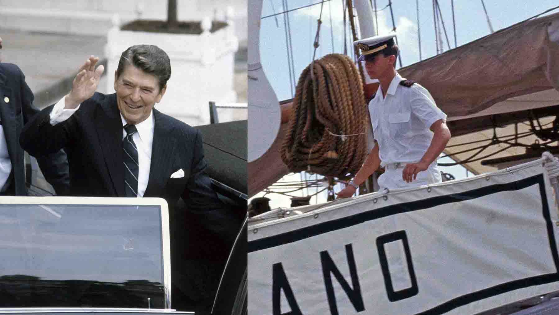 El día que Felipe VI pisó la Casa Blanca siendo guardiamarina de Elcano
