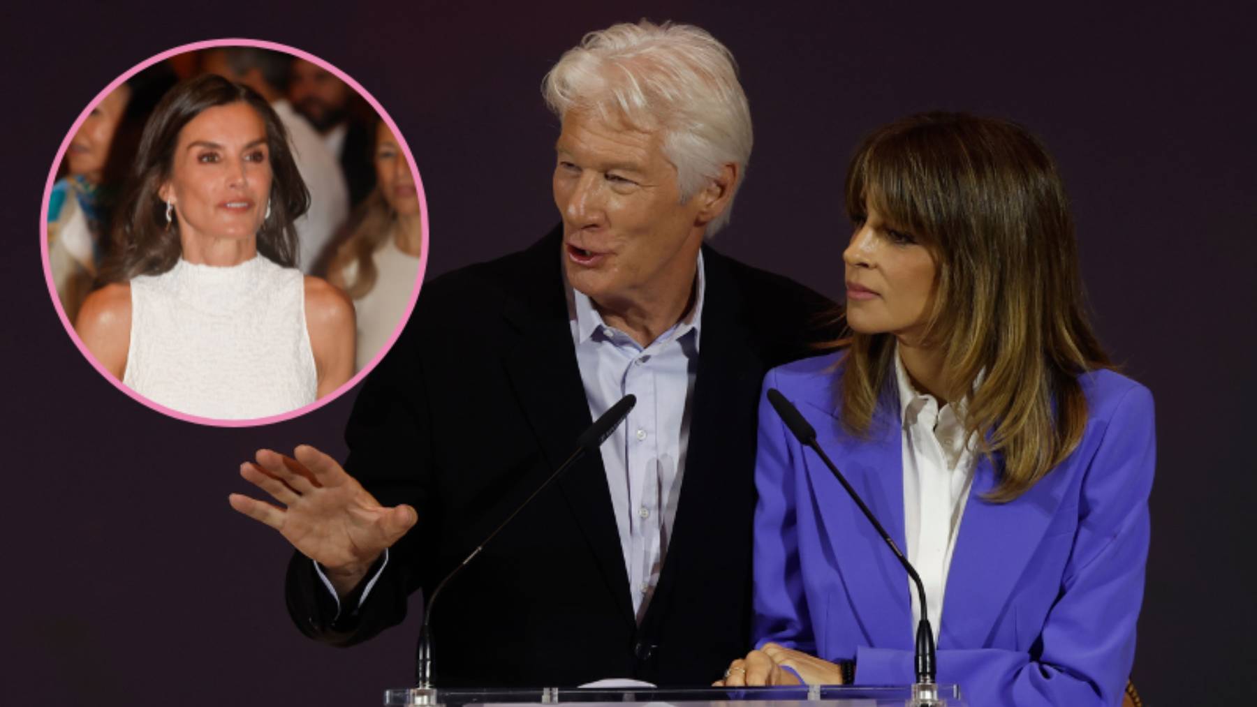 El 'cara a cara' de Richard y Alejandra Gere con la Reina Letizia