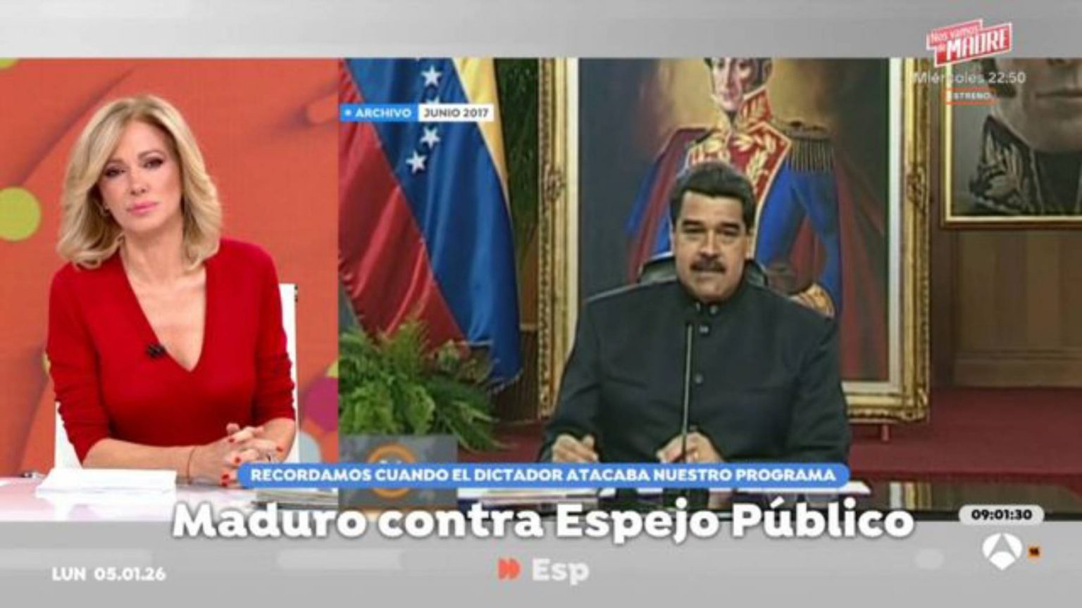 Susanna Griso sorprende al revelar que Maduro era espectador de 'Espejo ...