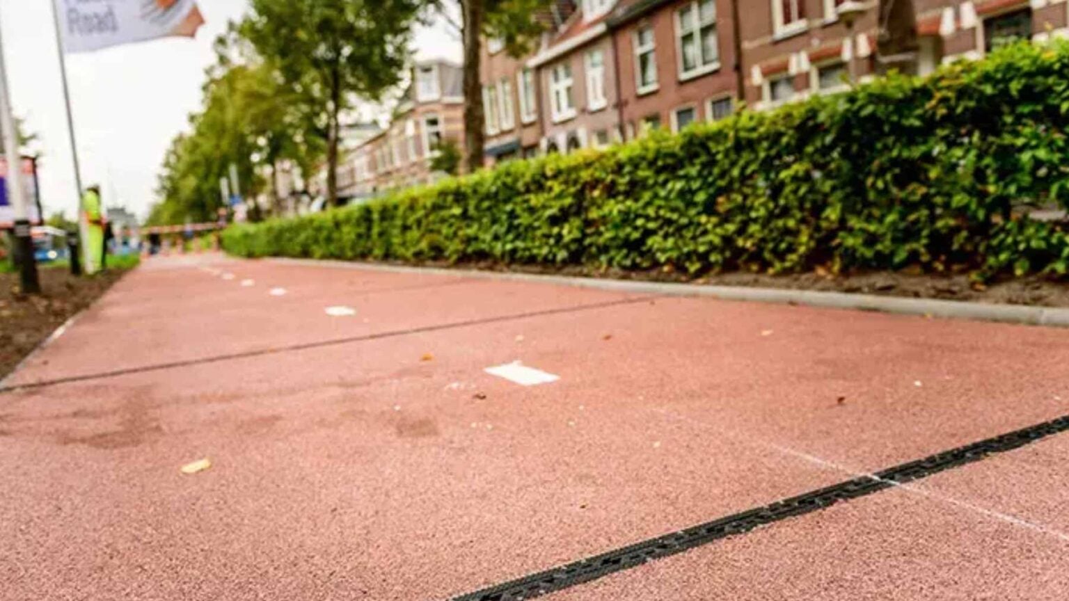 A bike path made from 218,000 cups has a stranger secret underneath ...
